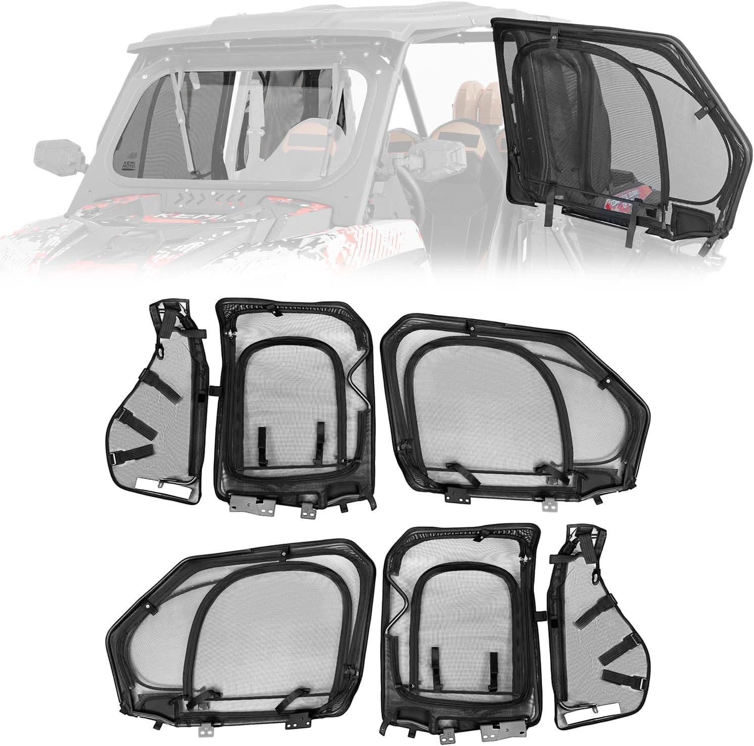 Window Mesh with Steel Frame for 2019-2023 Polaris RZR XP4 1000/ 2019 ...