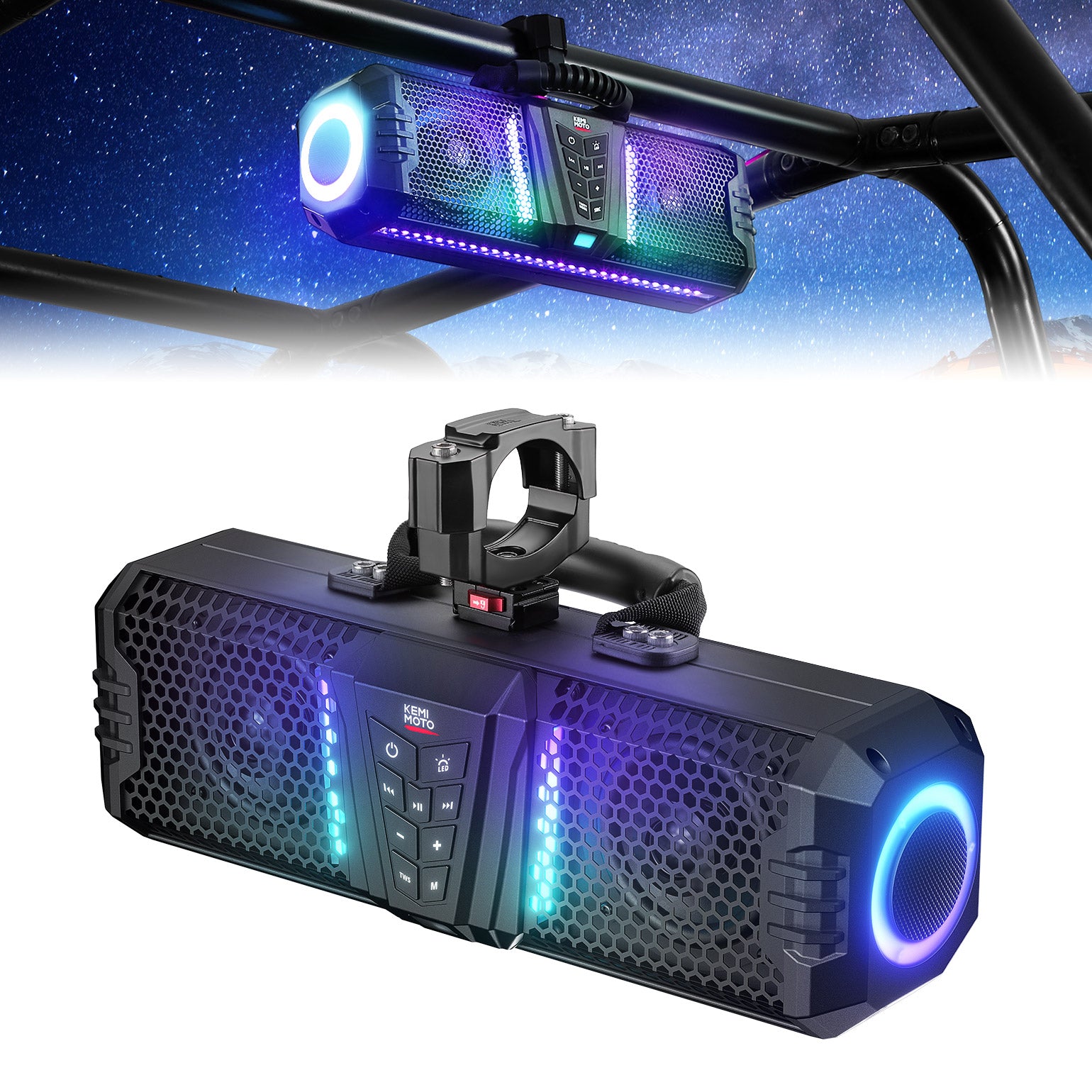 Midnight 60 UTV Sound Bar with 4 Speakers – Kemimoto