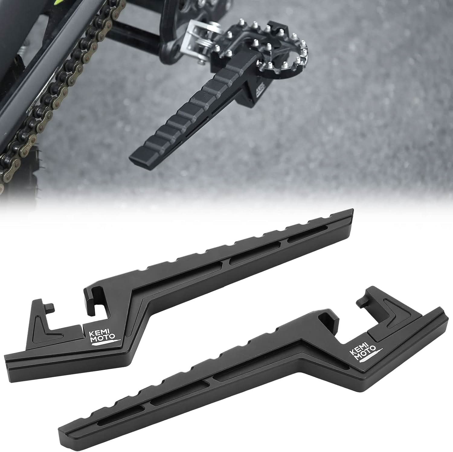 Foldable Ebike KEMIMOTO Folding Foot Pegs Universal M12 Install Bolts ...