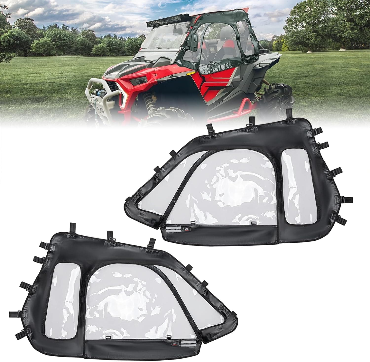 UTV Soft Upper Door Cab Enclosure Set for Polaris RZR XP 1000 / Turbo ...