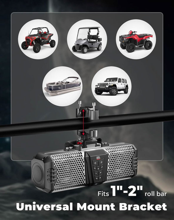 KEMIMOTO Midnight S40B 16-inch UTV Sound Bar – Kemimoto