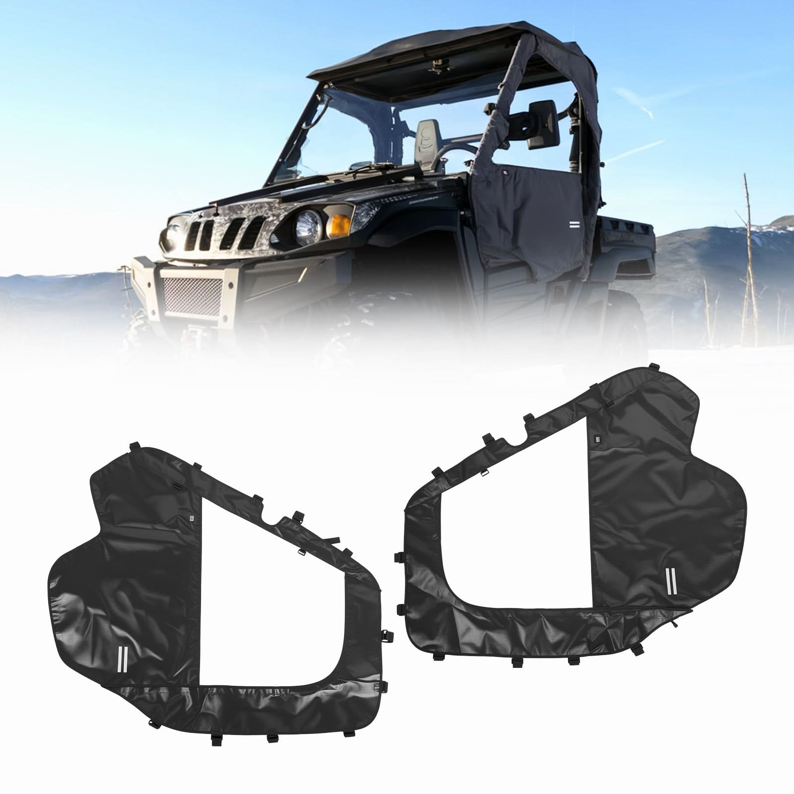 UTV Soft Doors for Hisun, Coleman, Axis, Massimo – Kemimoto