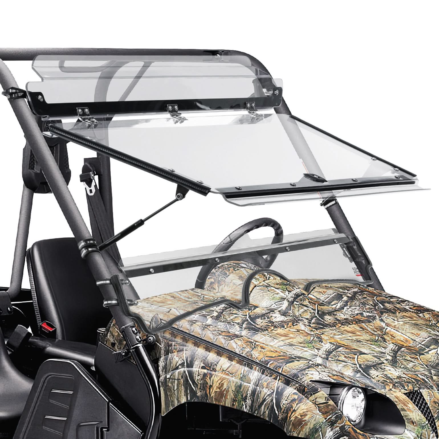 Front Flip Split Windshield for Yamaha Rhino 450 660 2004-2013 – Kemimoto
