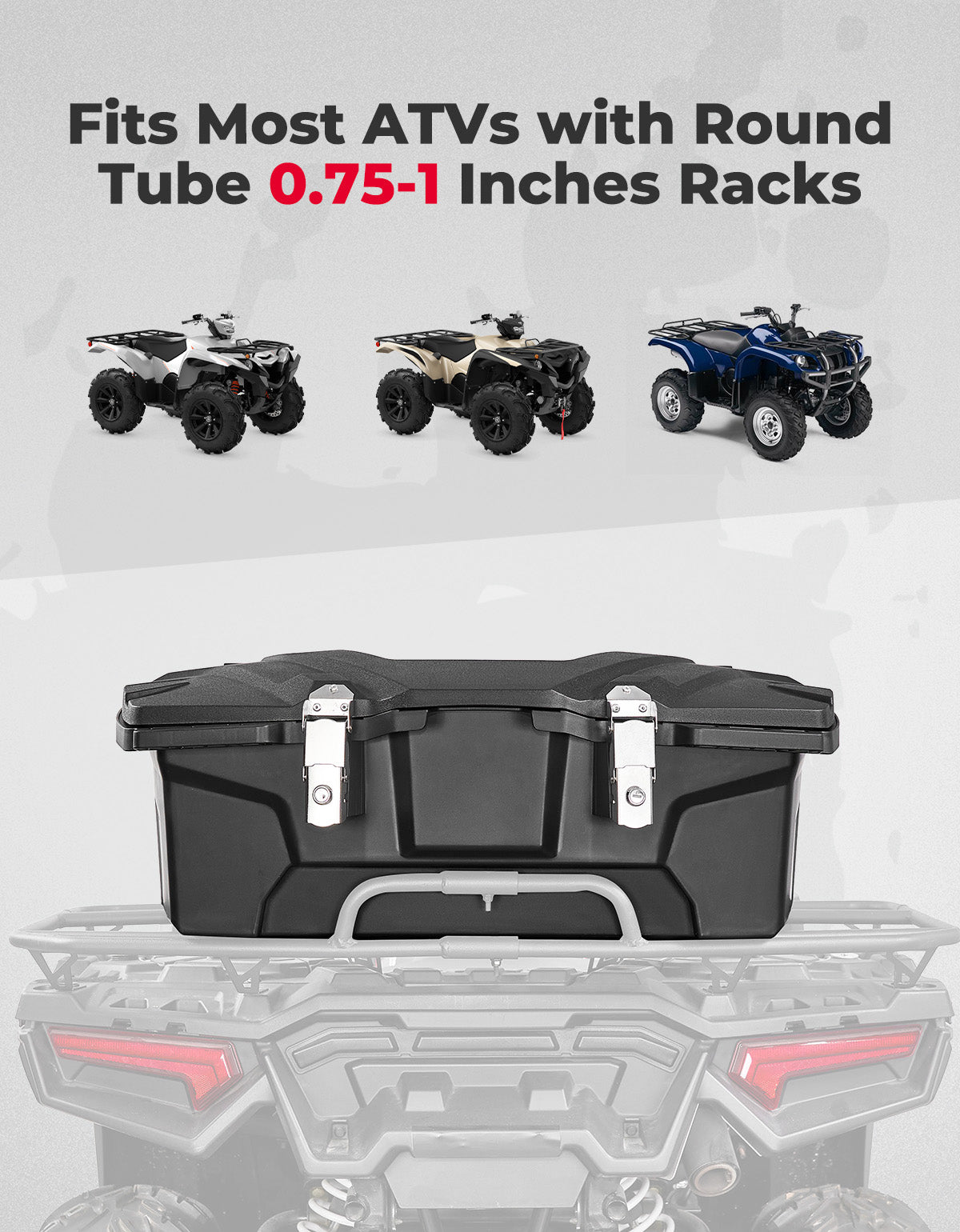 ATV Rear Storage Box for Polaris Yamaha Grizzly Can-Am – Kemimoto