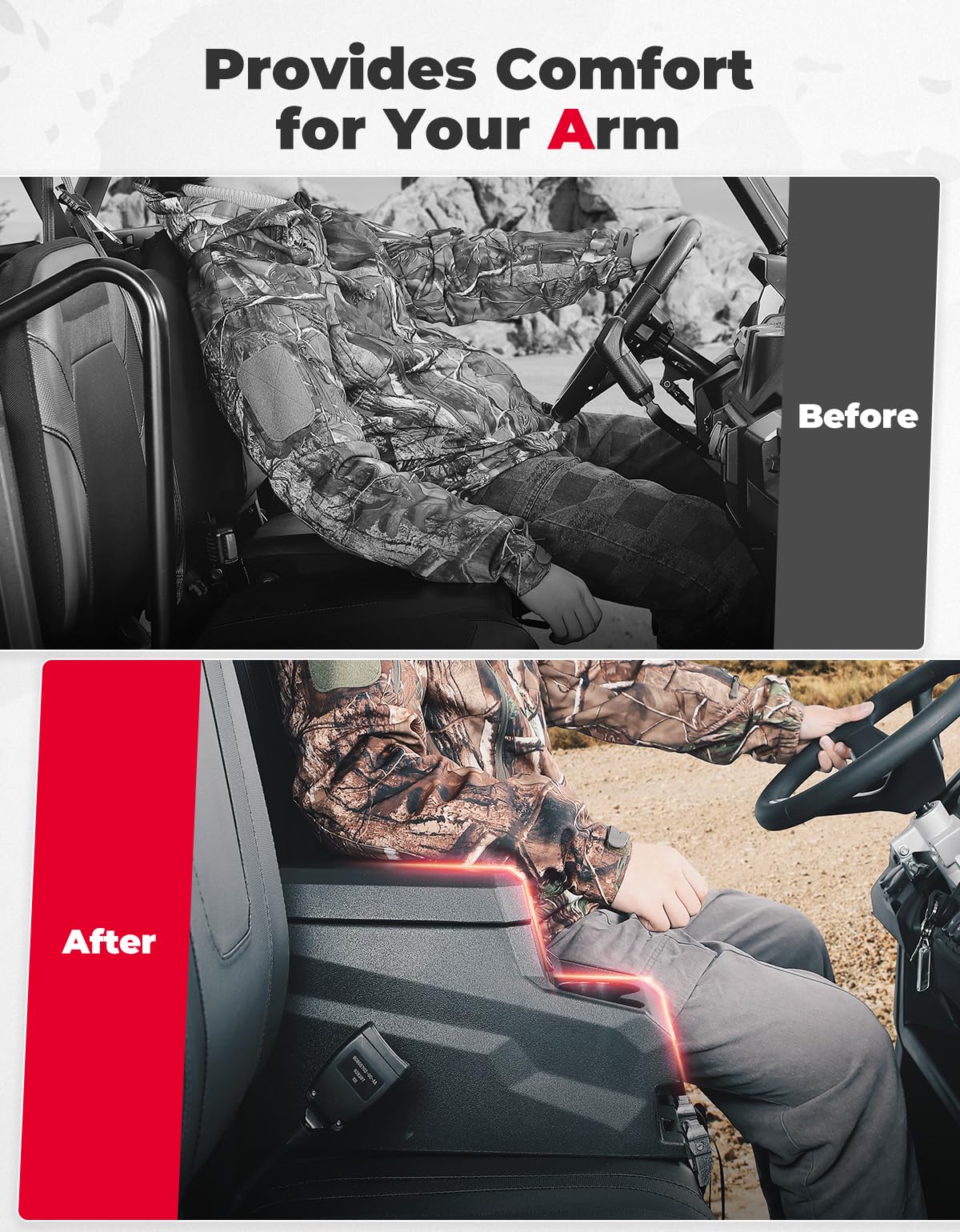 Bench Seat Center Console Box for Polaris Ranger XP 1000/Crew 2017-2024 ...