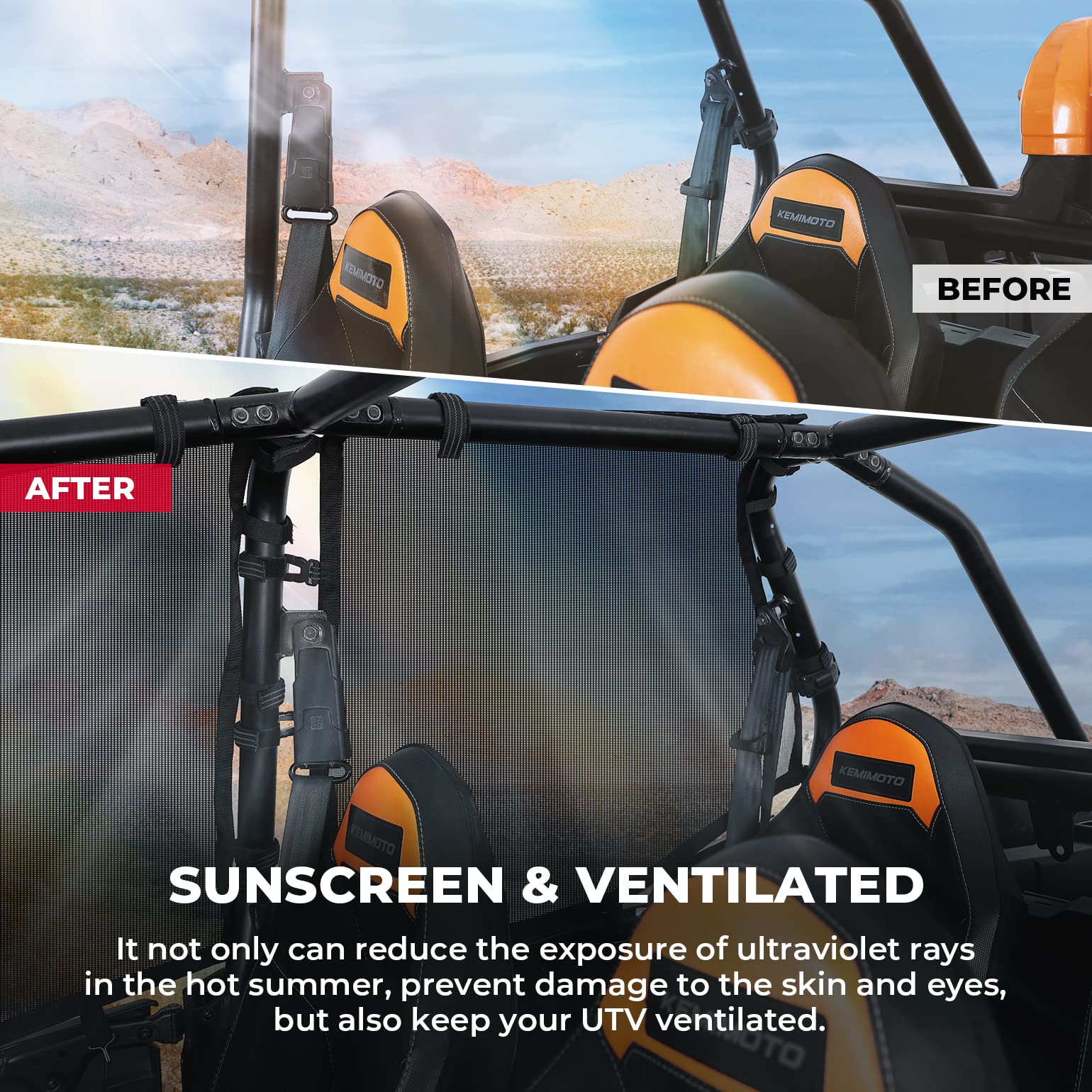 Polaris RZR Mesh Window – Kemimoto