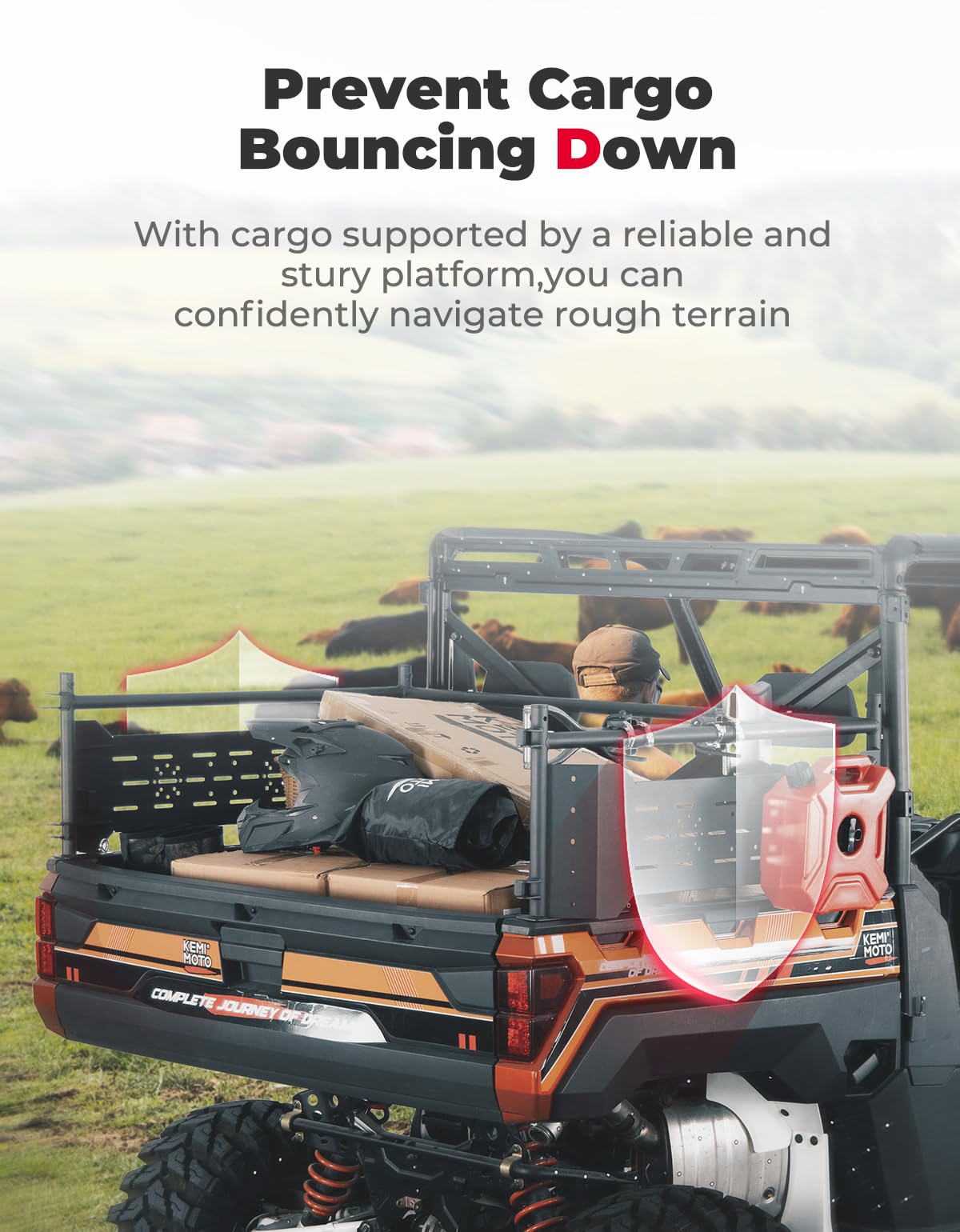 Polaris Ranger Rear Cargo Rack – Kemimoto