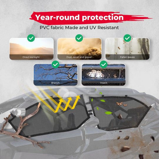 Can Am Maverick X3 Window Nets | X3 Protective Net | X3 Black ...