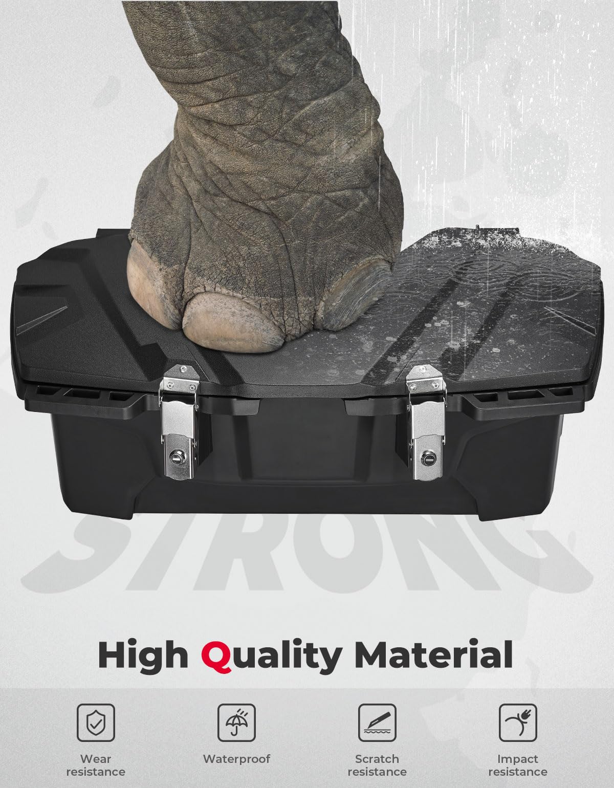 ATV Rear Storage Box for Polaris Yamaha Grizzly Can-Am – Kemimoto