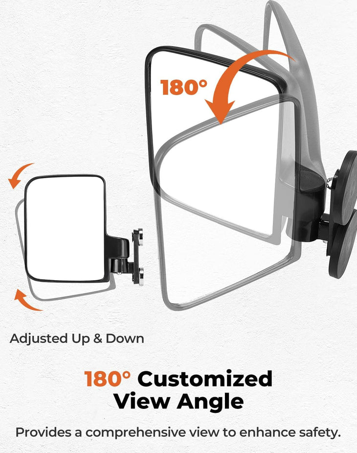 220Lbs Magnetic Side Mirrors for UTV Golf Cart Tractor Forklifts – Kemimoto
