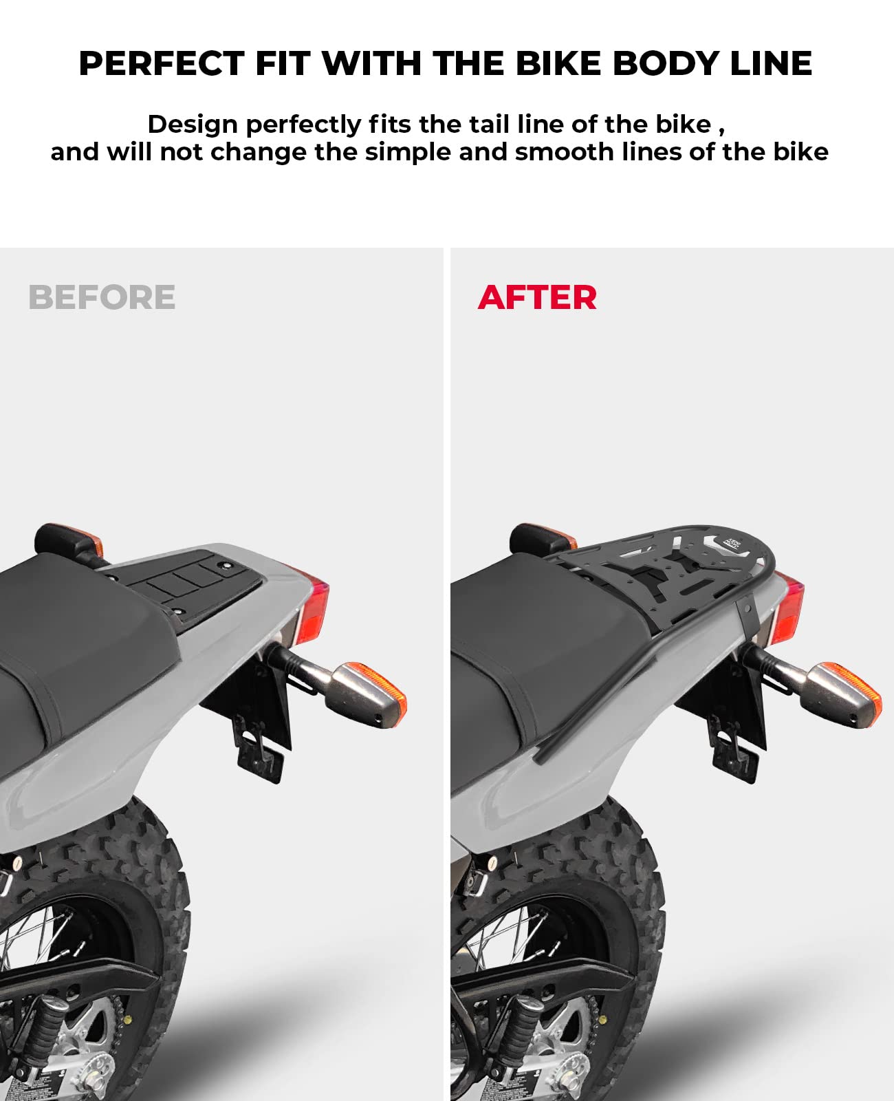 Motorcycle Rear Luggage Rack for Yamaha TW200 1987-2023 – Kemimoto