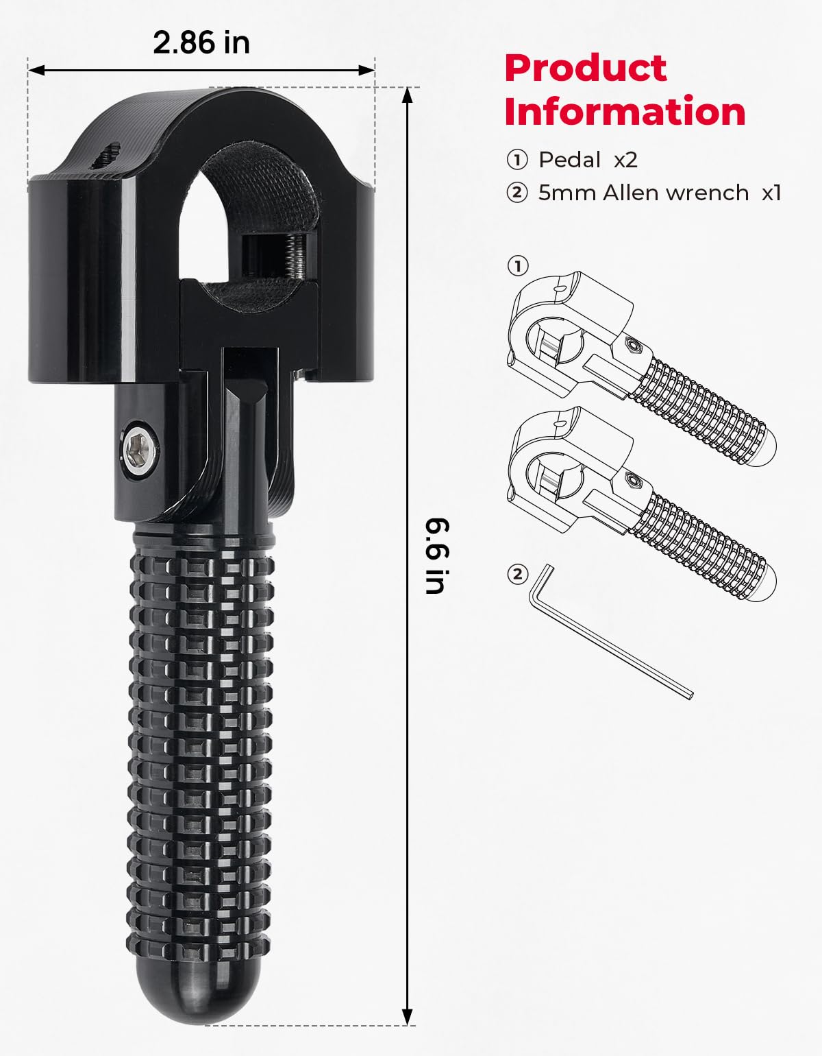 Universal Foldable Motorcycle Foot Pegs – Kemimoto
