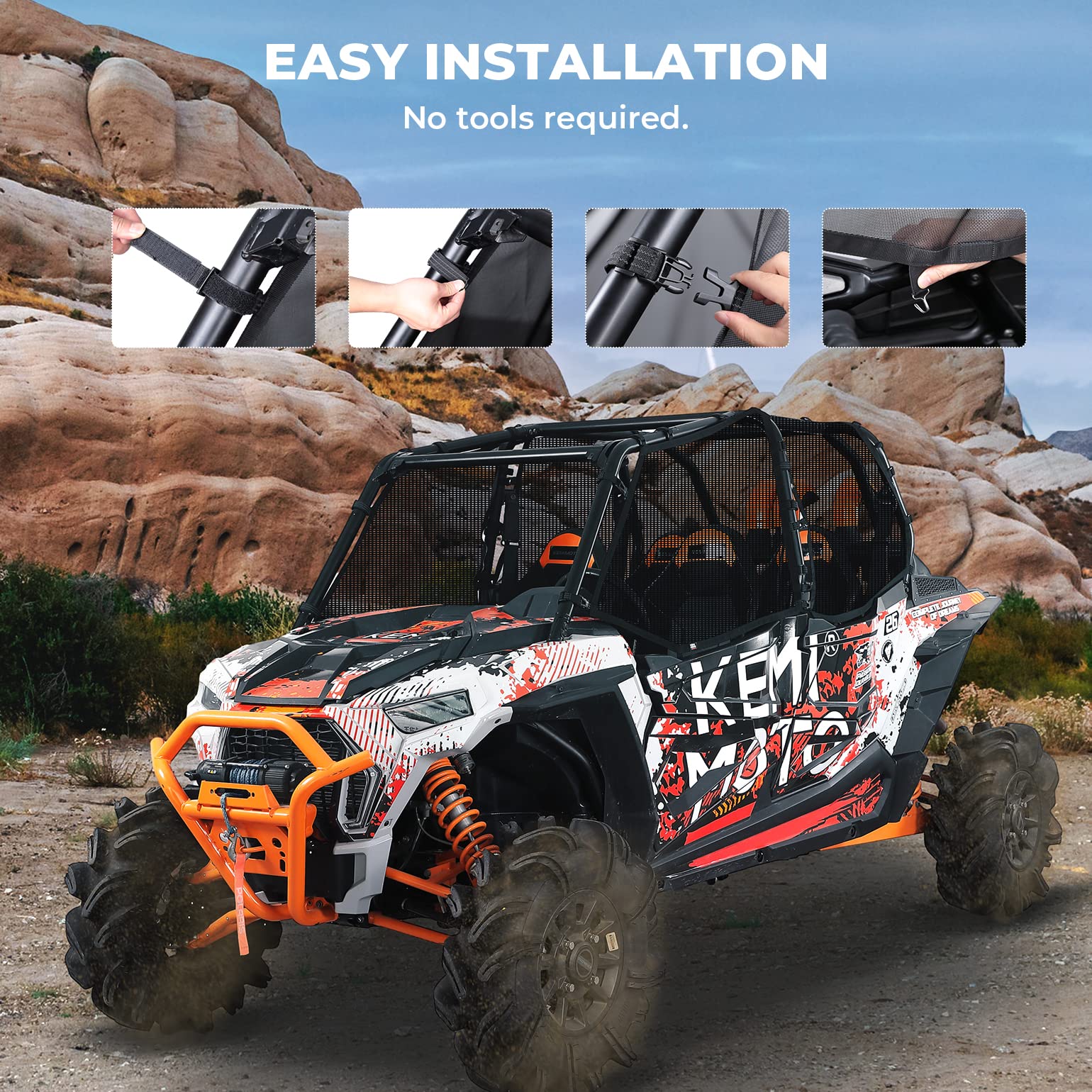 Polaris RZR Mesh Window – Kemimoto