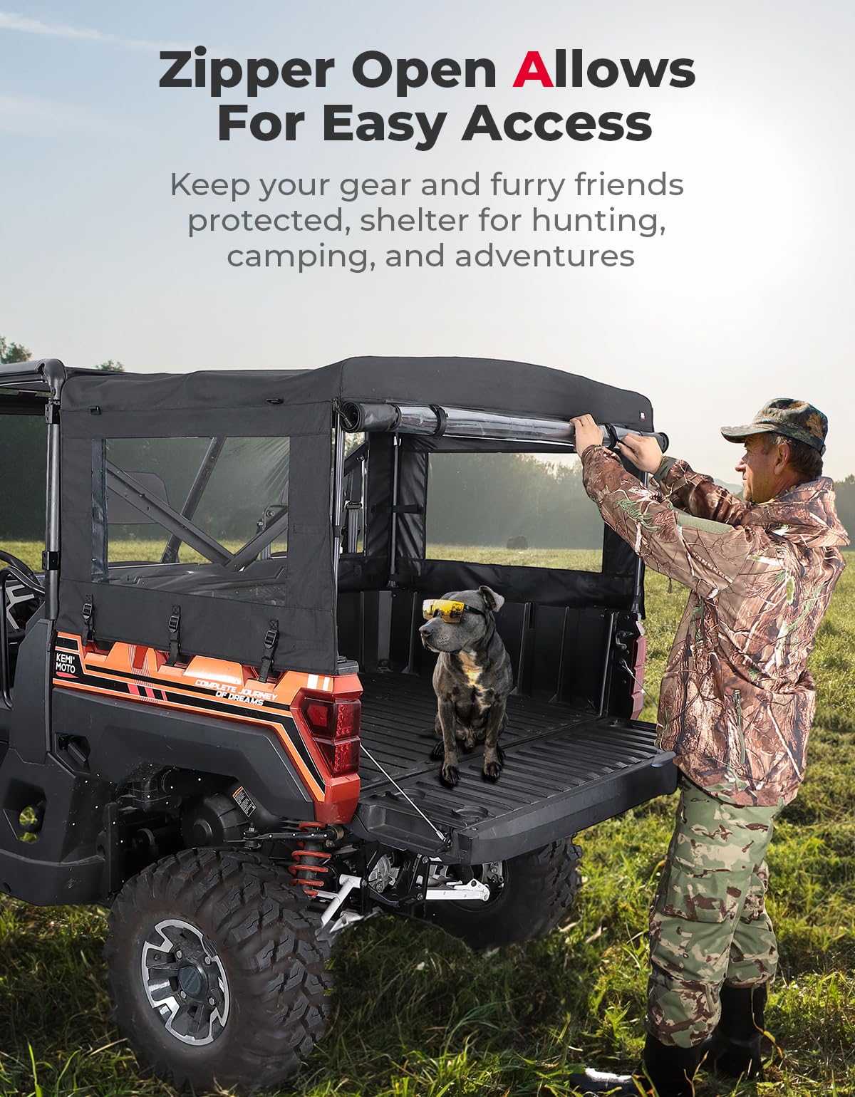 Cargo Camper Bed Cover for Polaris Ranger – Kemimoto