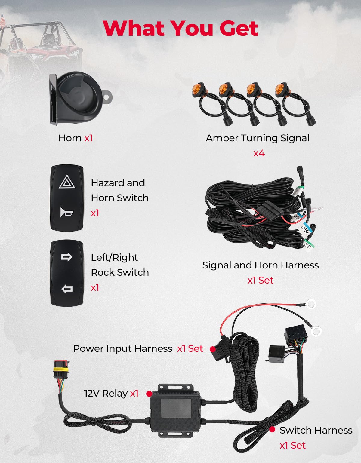 Universal UTV Turn Signal Kit – Kemimoto