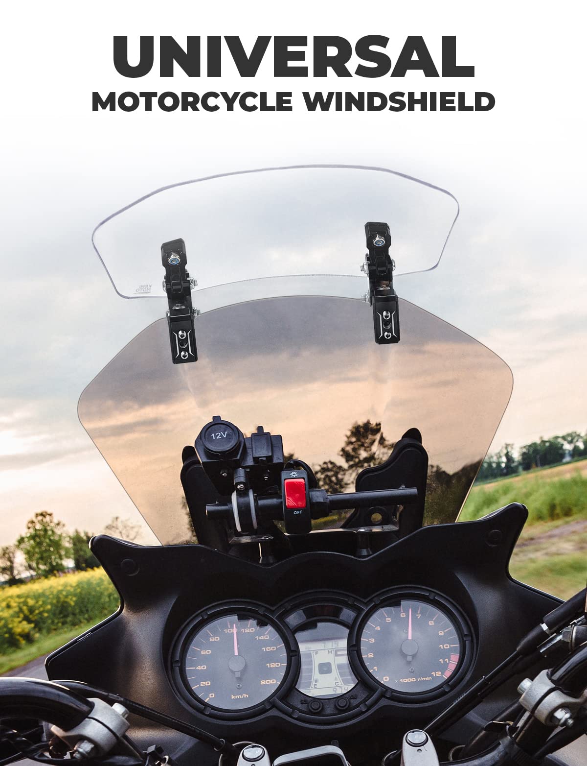 Universal Motorcycle Windshield – Kemimoto