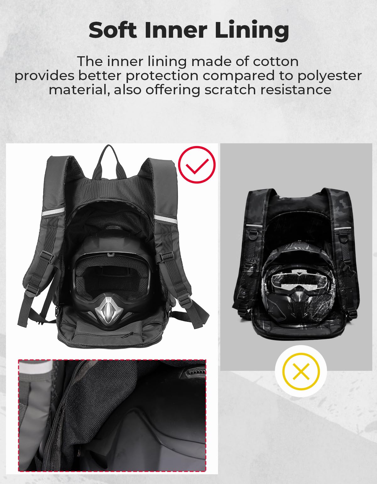 40L Motorcycle Backpack Waterproof Helmet Bag – Kemimoto