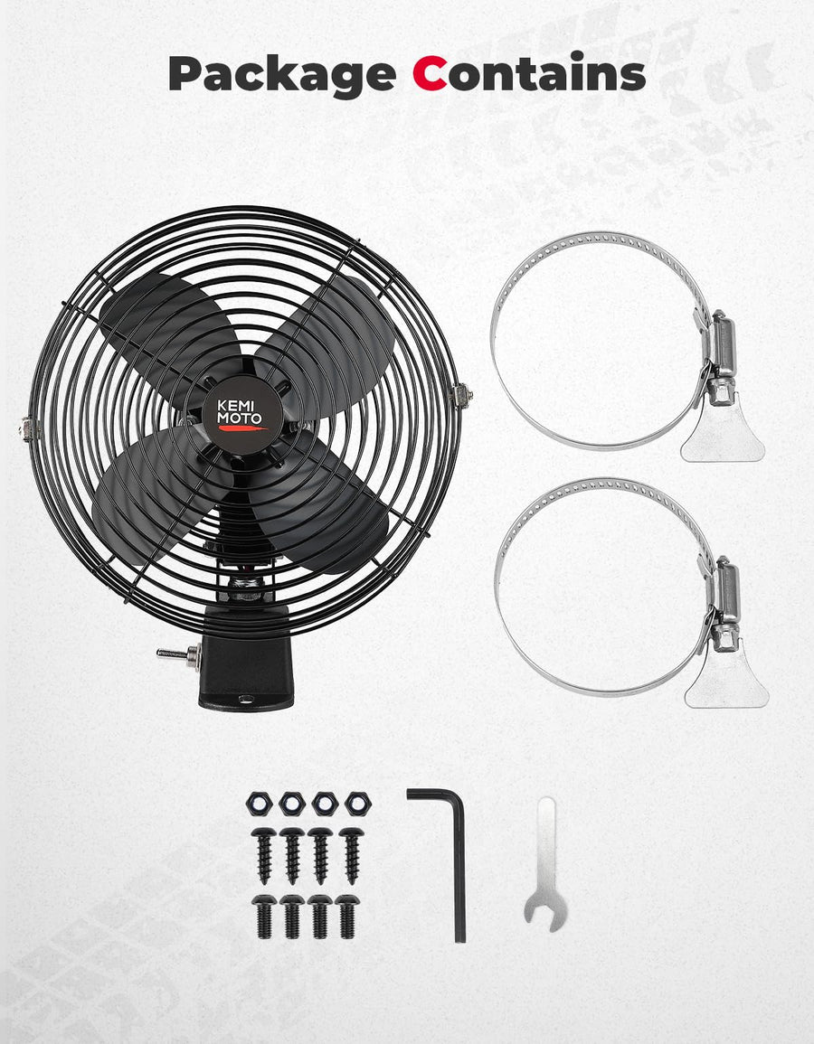 UTV 12V Cooling Fan – Kemimoto