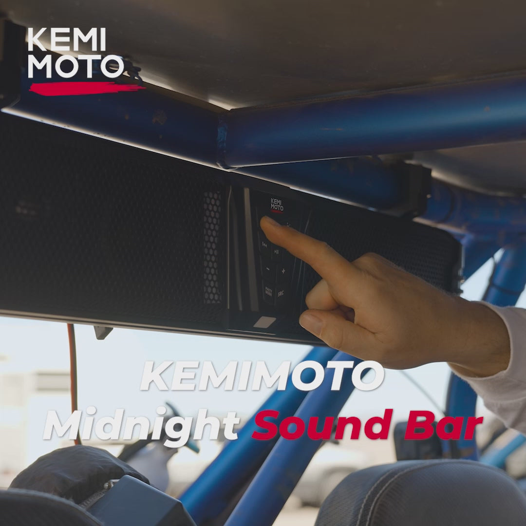 Kemimoto Midnight 60 UTV Bluetooth Sound Bar with 4 Speakers