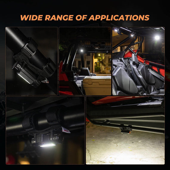 UTV Roll Bar Cage Mount Interior Lights For 1.25-2" Roll bar – Kemimoto