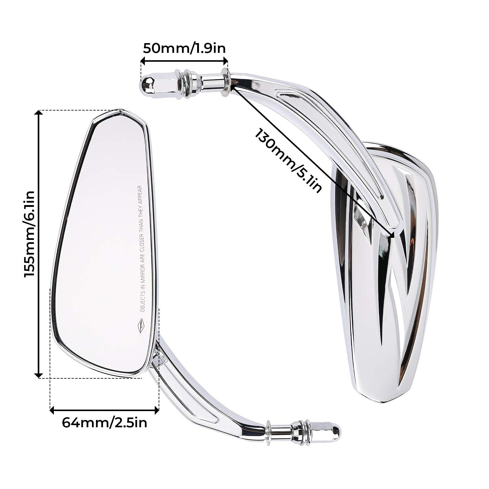 Harley Long Stem Mirrors – Kemimoto