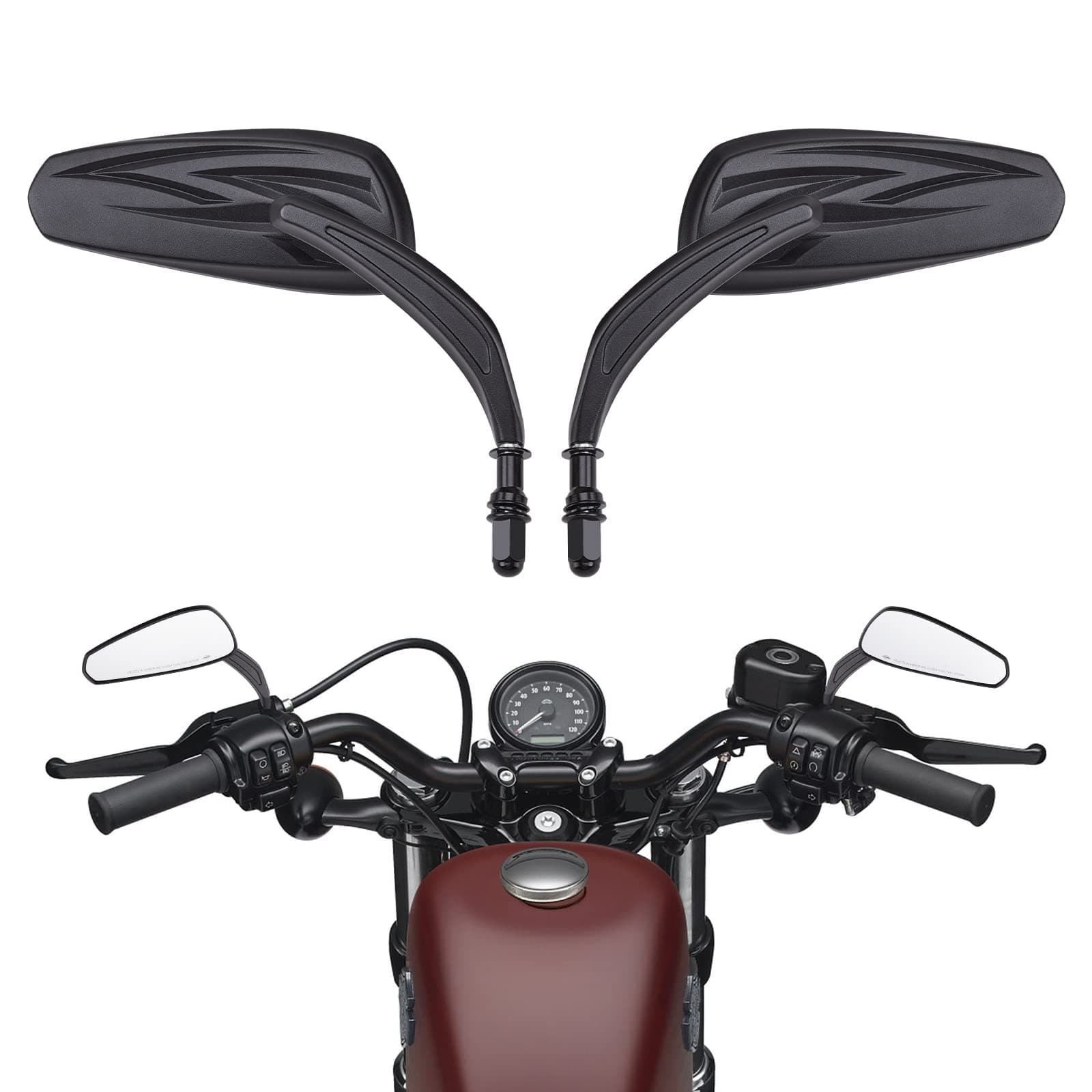 Harley Long Stem Mirrors – Kemimoto